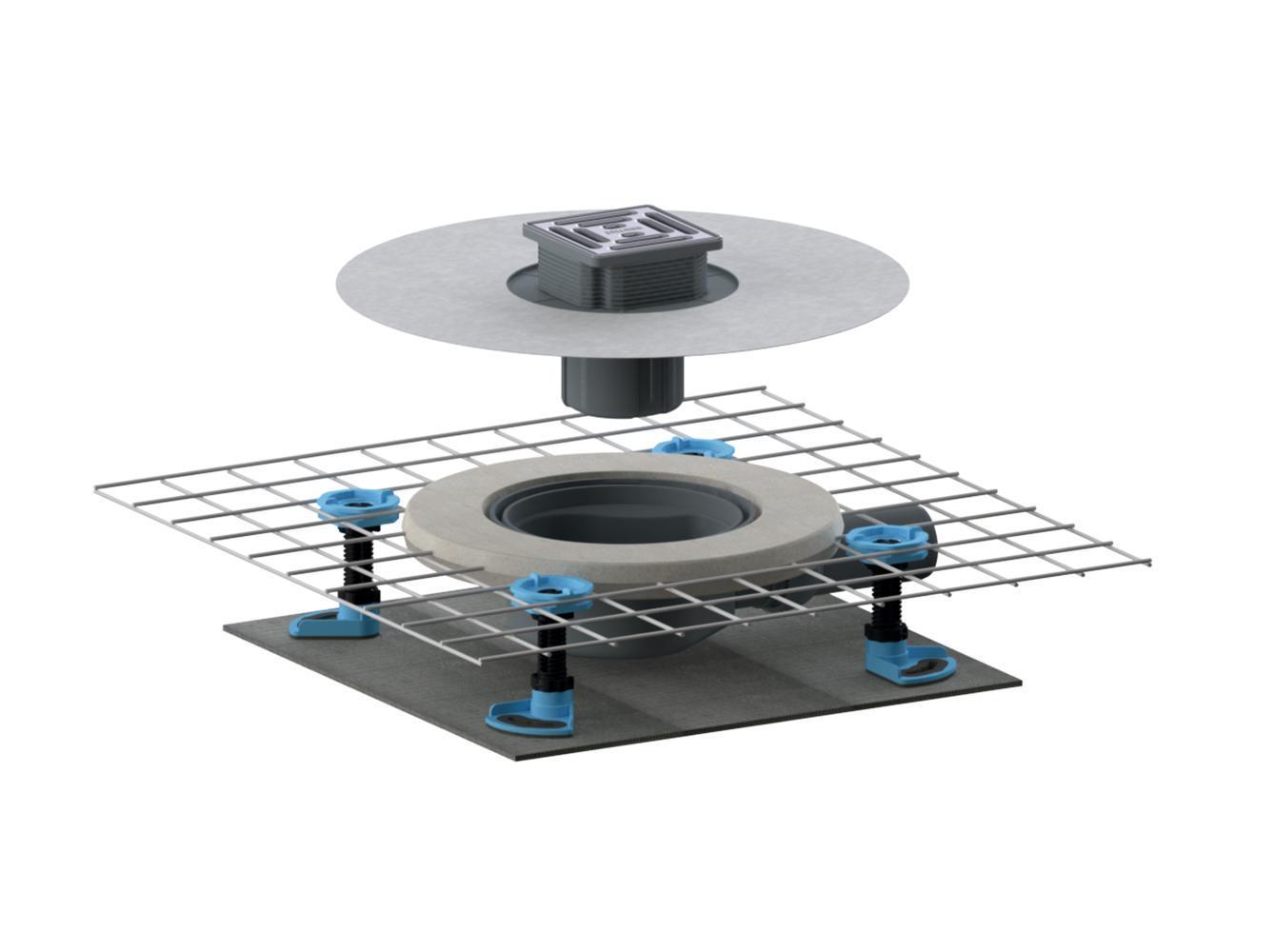 Schallschutzablauf CeraDrain Select, DN 50 , 100 x 100 mm